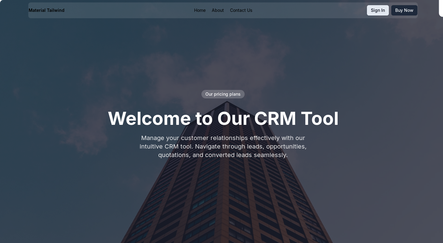 CRM Tool Navbar | Creative Tim
